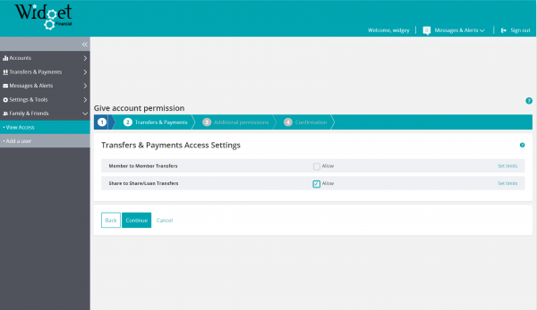 Business Online Banking - Widget Financial